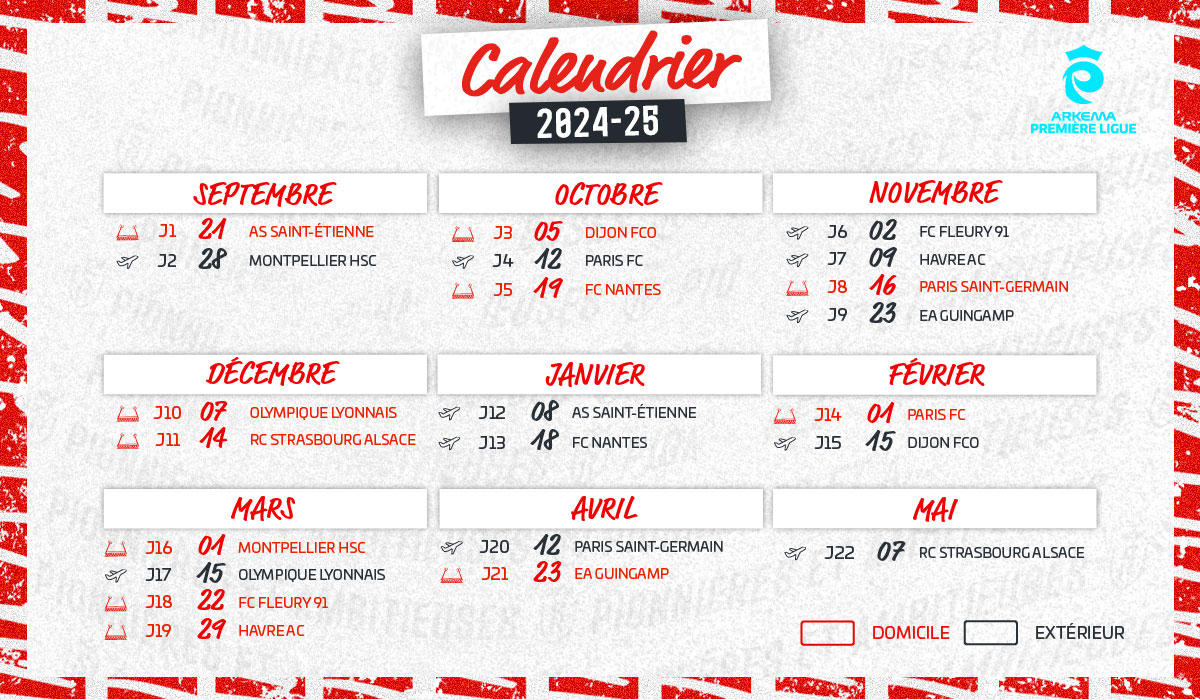 Le calendrier 2024-25 d'Arkema Première Ligue est connu ! | Stade de Reims